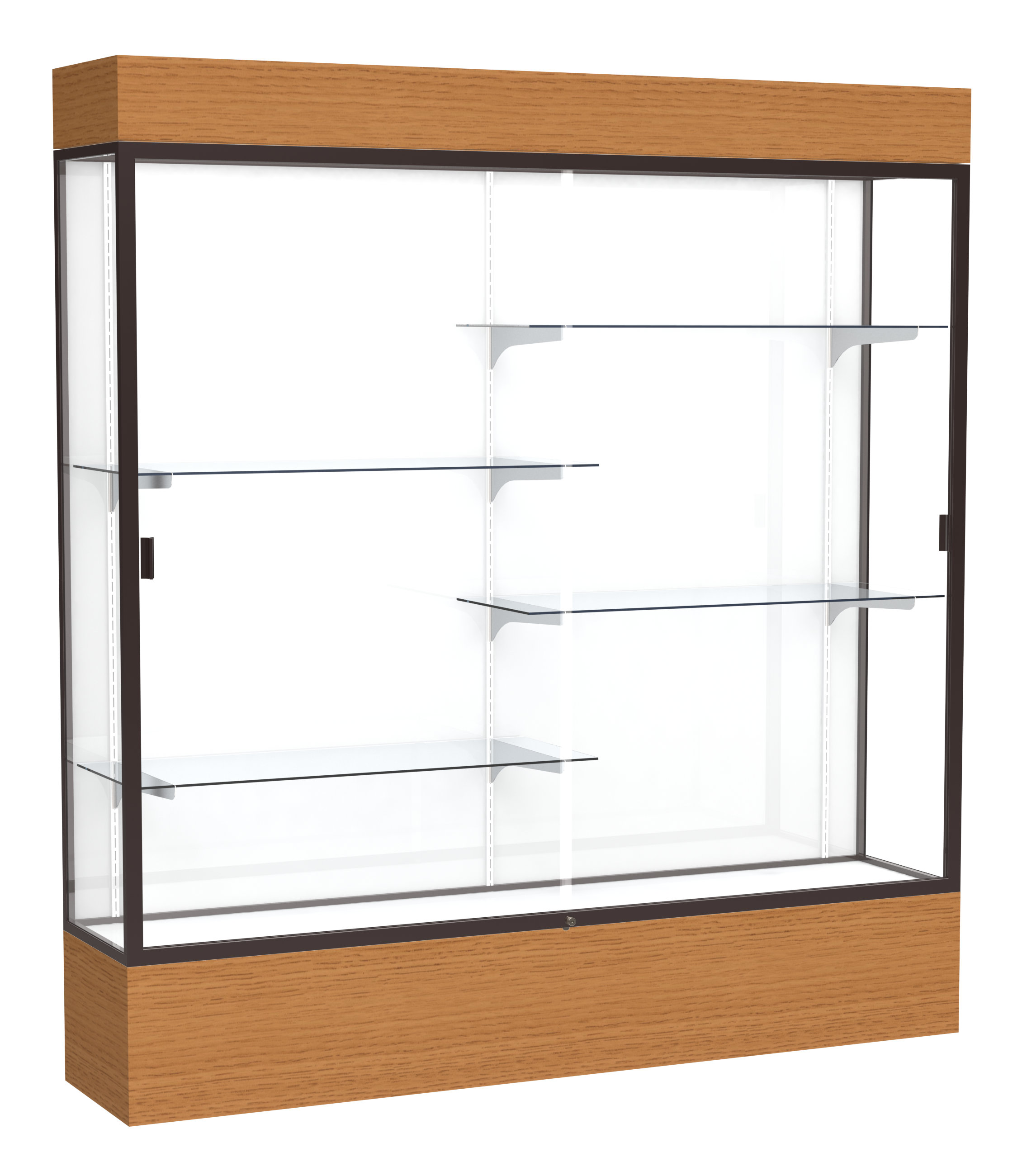 Ghent Reliant Series Wood Veneer Lighted Floor Display Case | Wayfair