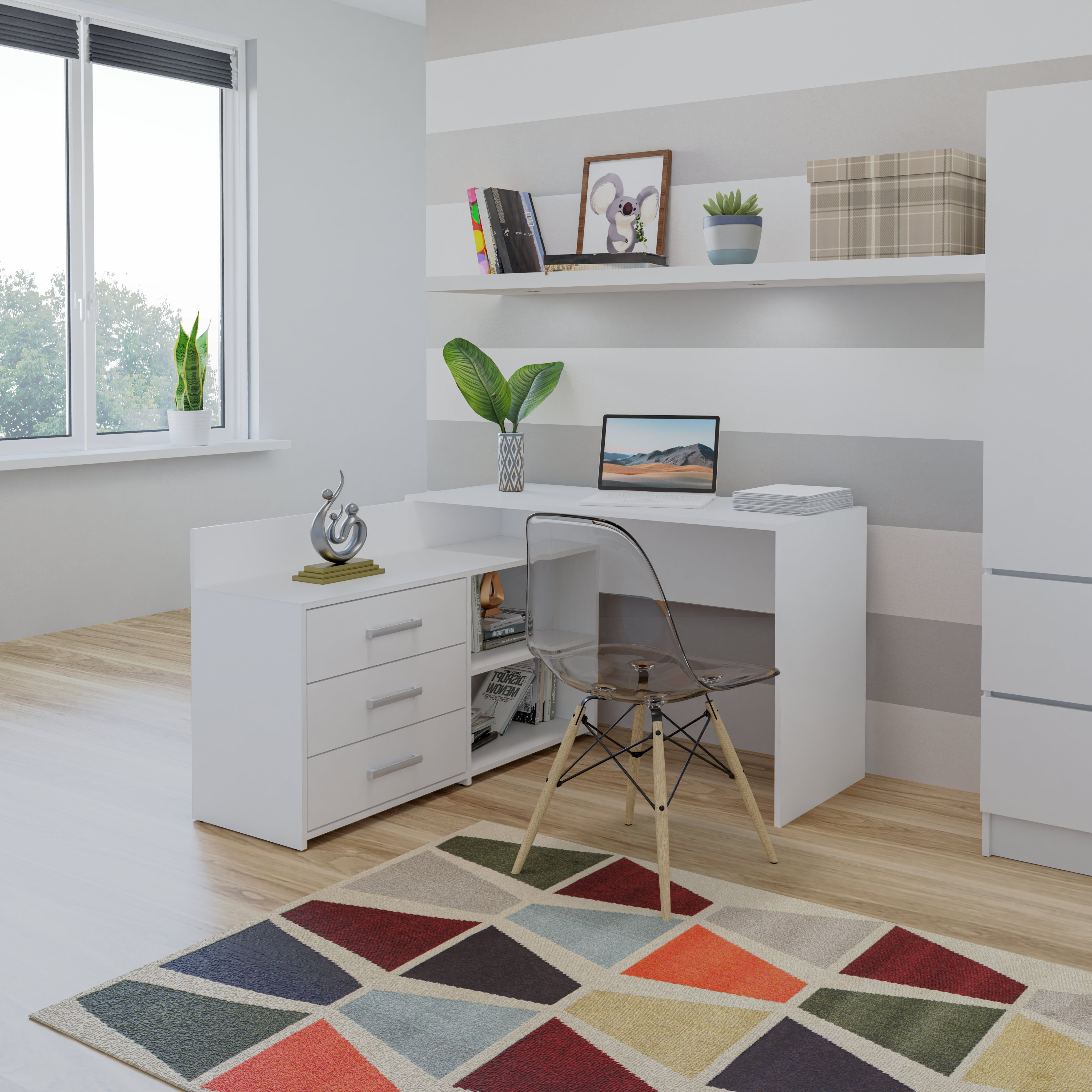 Topeshop 120Cm W L-Shape Computer Desk | Wayfair.ie