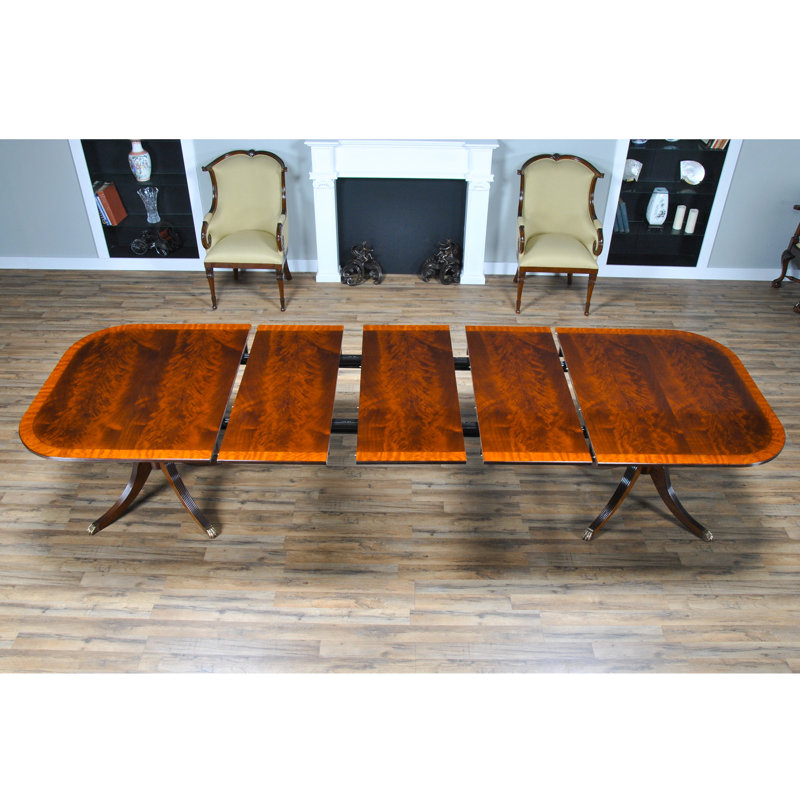 Niagara Mahogany Solid Wood Dining Table | Wayfair