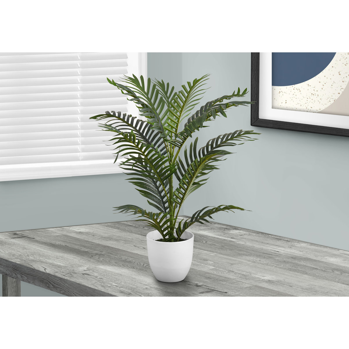Primrue 28-Inch Tall Artificial Palm Tree Indoor Decor with Real Touch ...