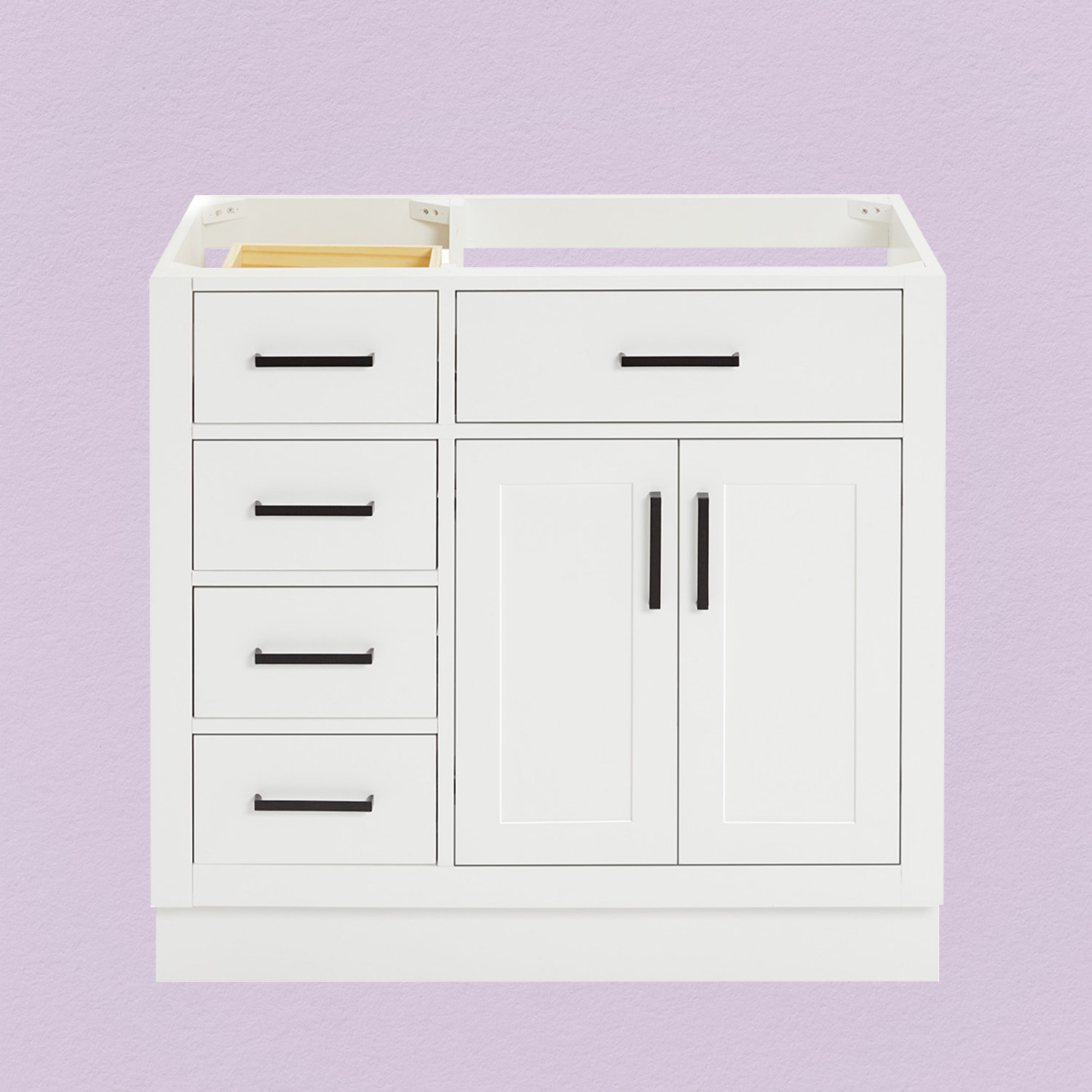 Winston Porter Osoria 36'' Solid Wood Single Bathroom Vanity Base Only ...