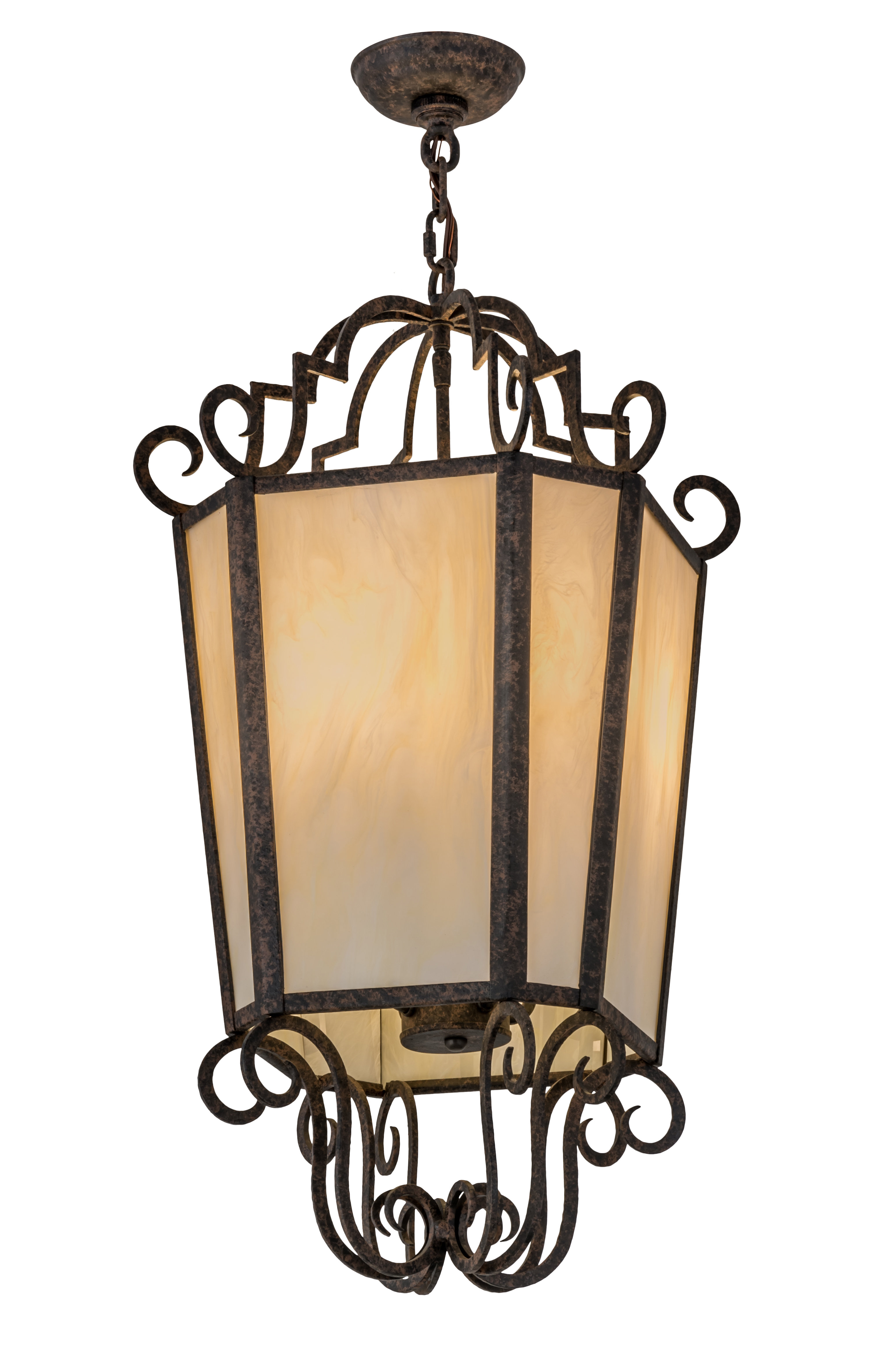 Meyda Lighting Marin 4 - Light Lantern Geometric Chandelier | Wayfair