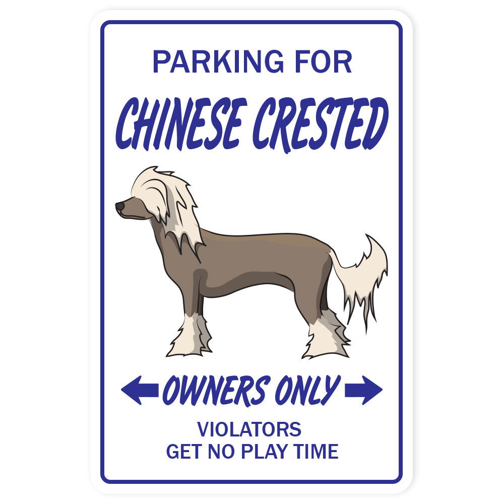 SignMission Chinese Crested Dog Parking Sign | Wayfair