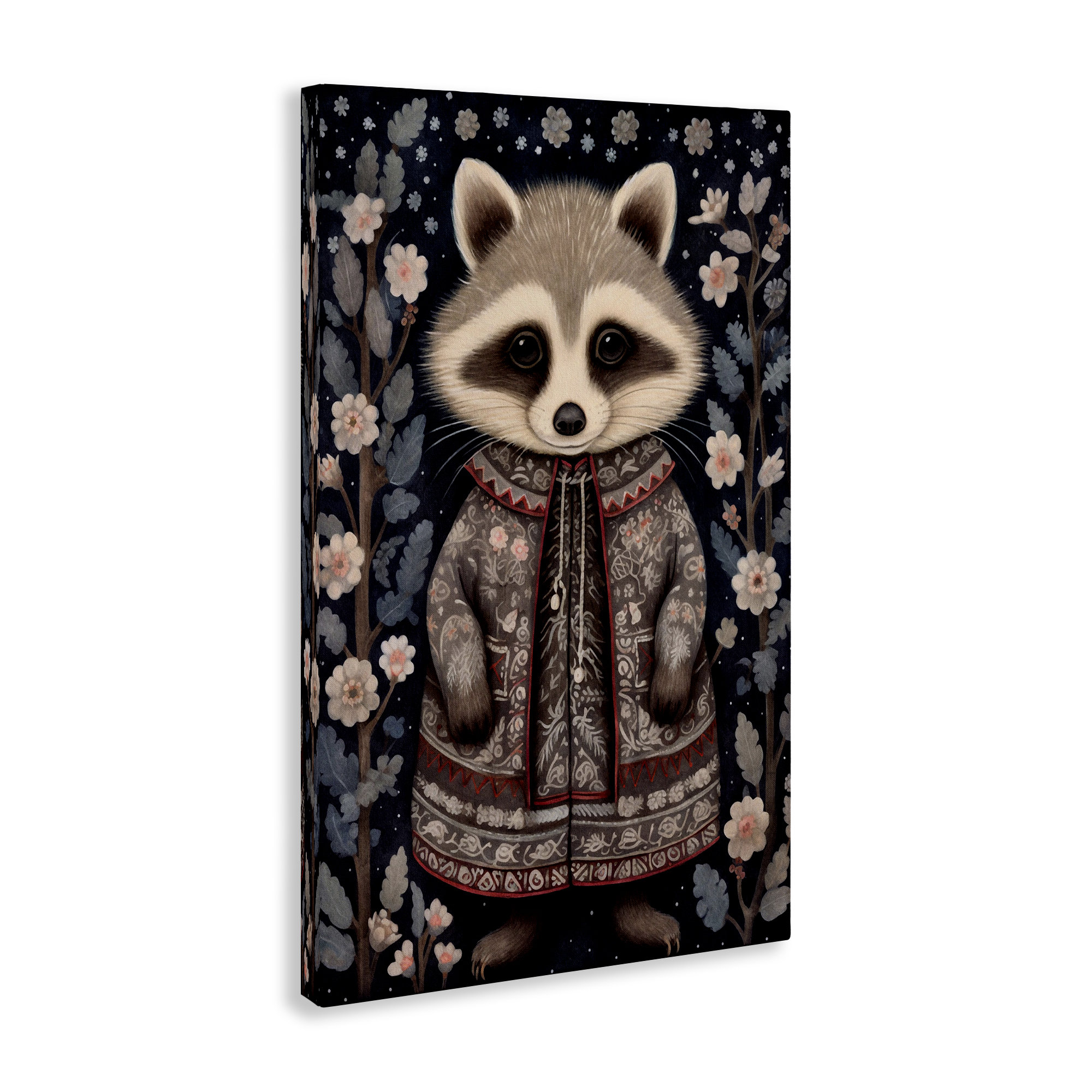 Trinx Woodland Pattern Raccoon Canvas Wall Art by The Dutch Lady | Wayfair