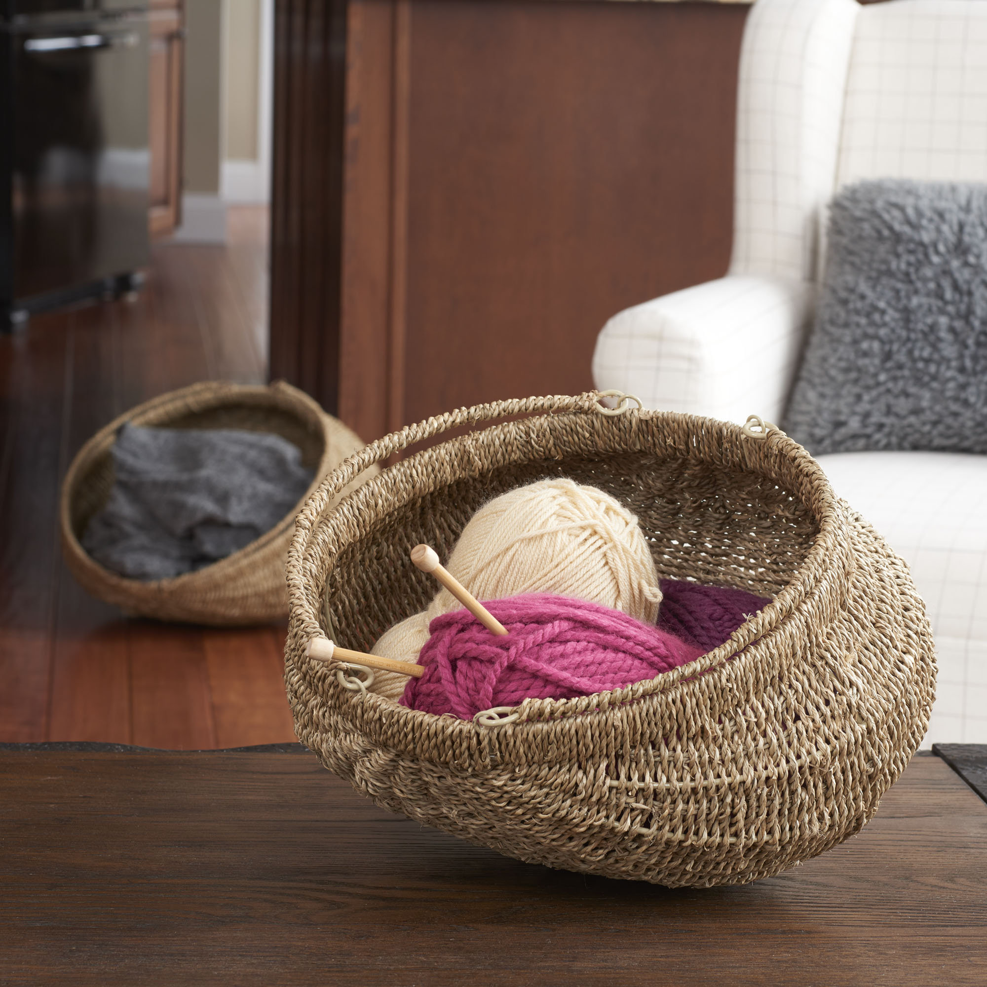 Household Essentials Decorative 2 Piece Seagrass Basket Set & Reviews ...