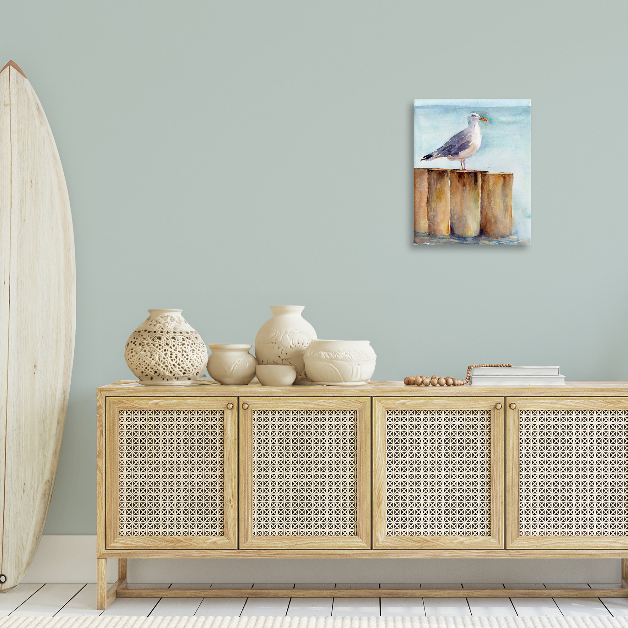 Highland Dunes Seagull's Perch by Sea Canvas Wall Art by John Keeling ...