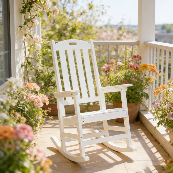 Bay Isle Home™ All-Season Rocking Chair For Patio Leisure & Outdoor ...