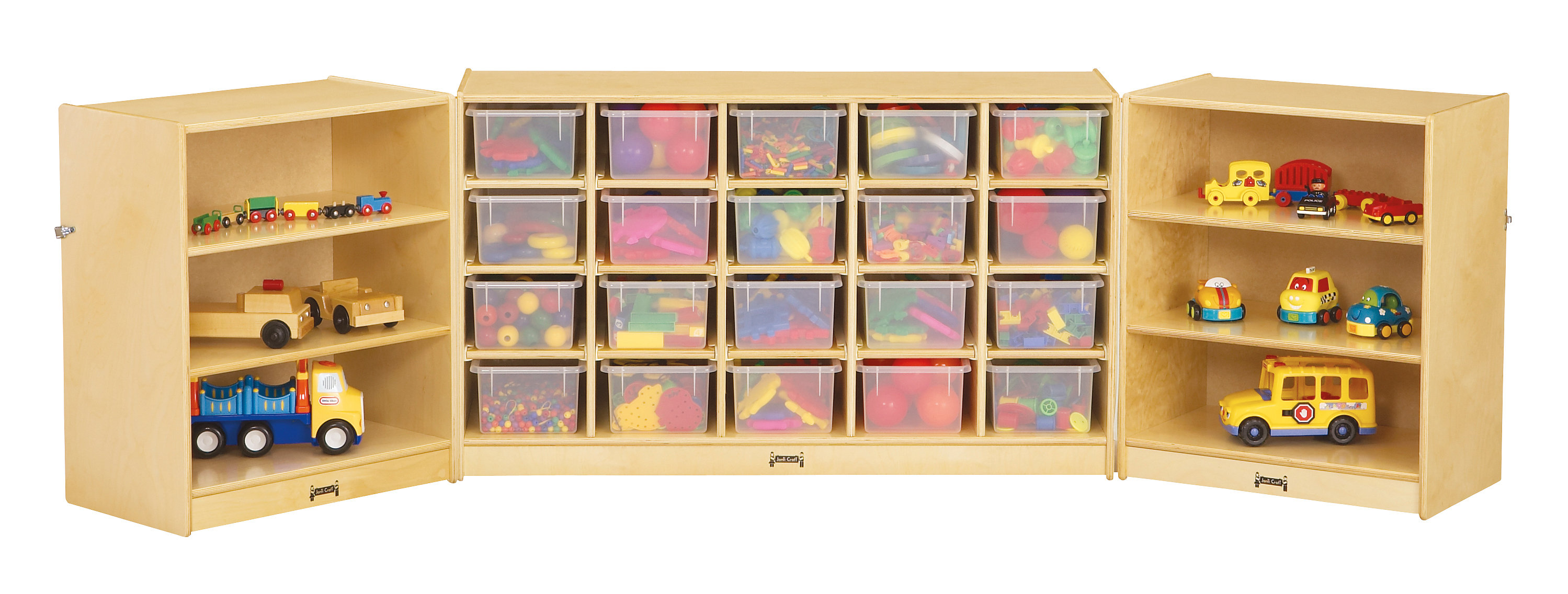 Jonti-Craft 20 Cubbie-Tray Triple Fold-n-Lock | Wayfair