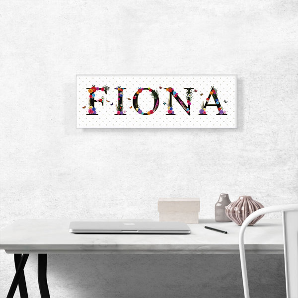 ARTCANVAS " FIONA Girls Name " | Wayfair