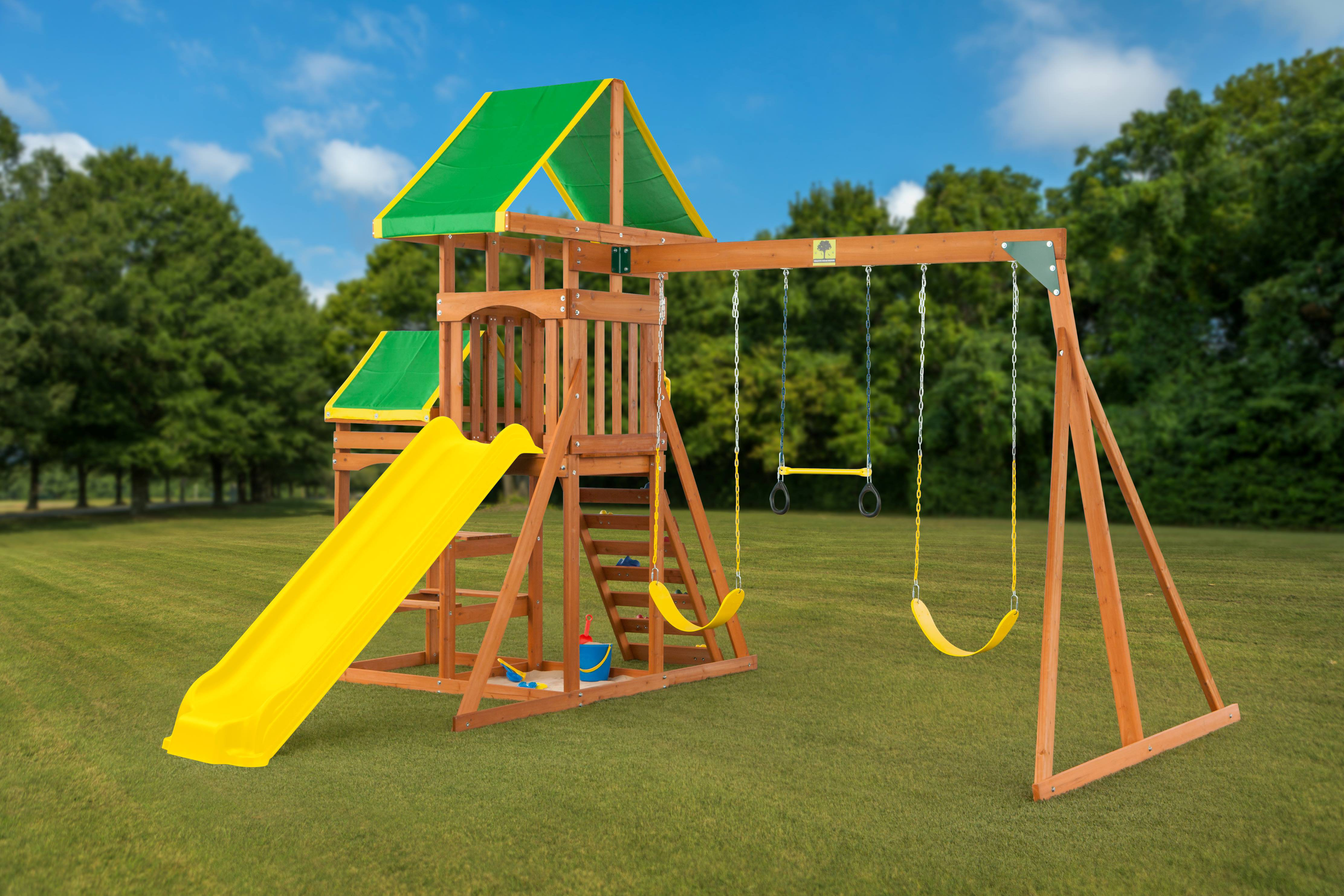 Creative Cedar Designs Woodlands Swing Set & Reviews | Wayfair