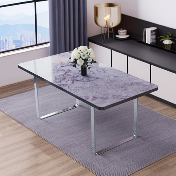 Brayden Studio® Daylon Metal Base Dining Table | Wayfair