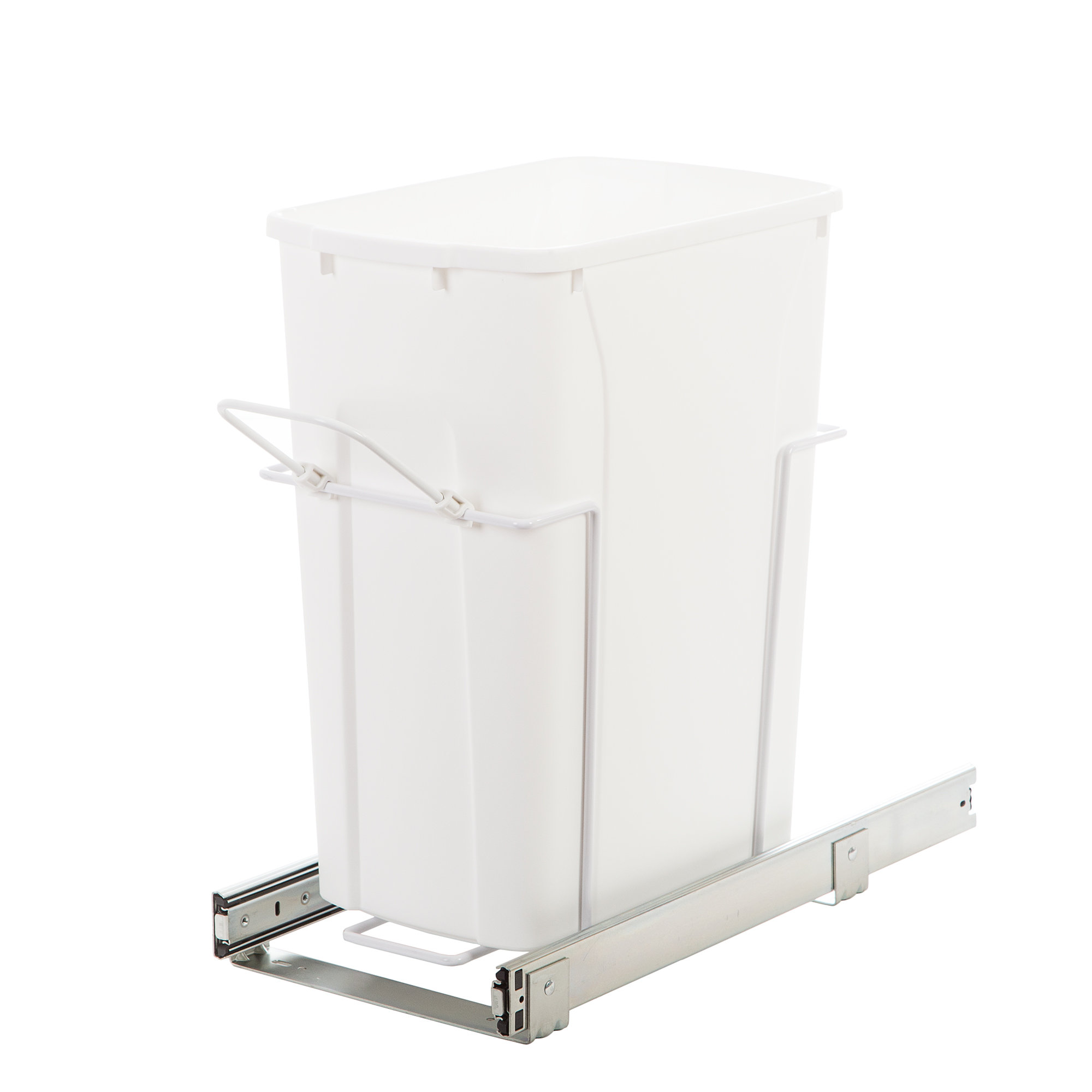 Knape&Vogt Plastic 0.75 Gallon Pull Out/Under Counter Trash Can ...