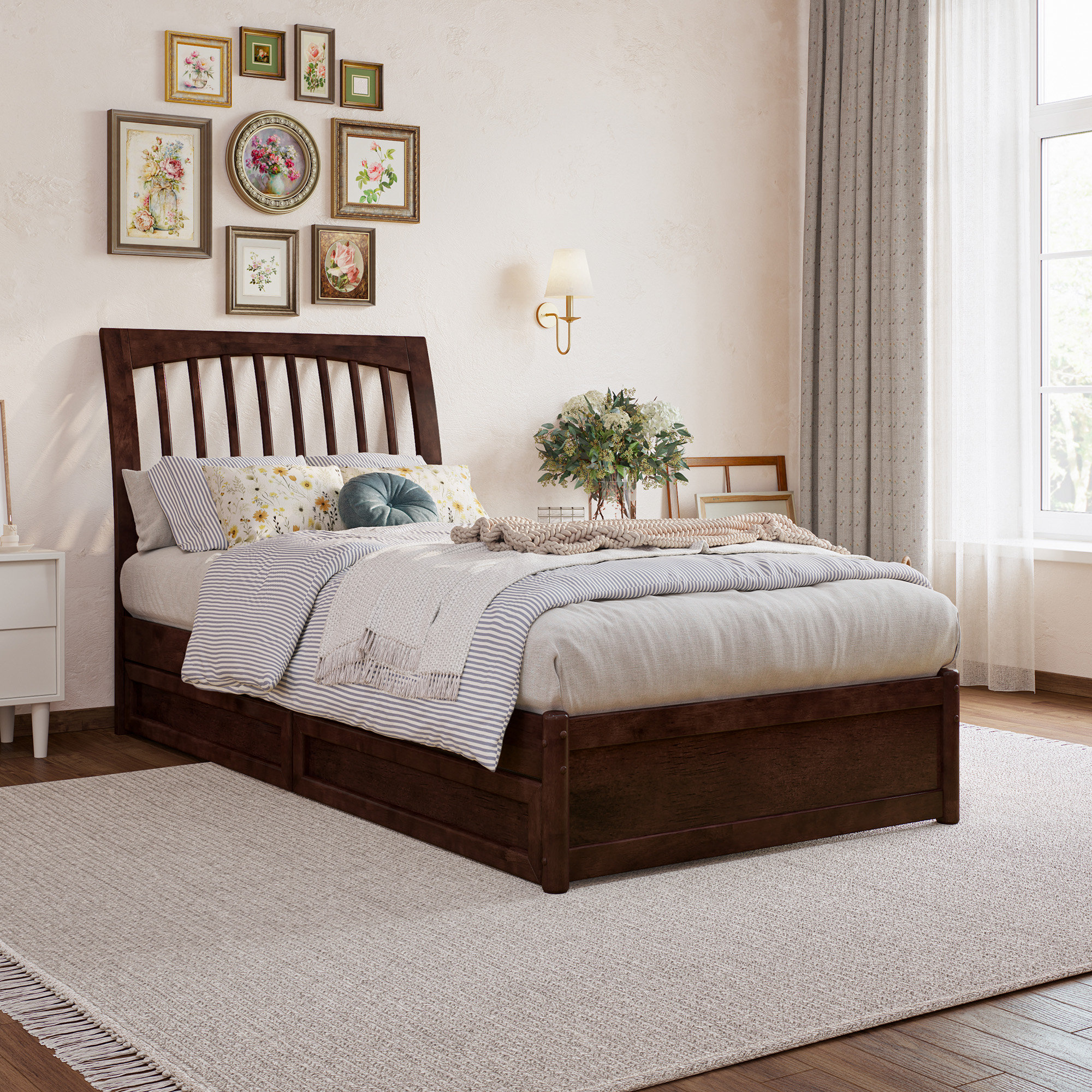 Lark Manor™ Imarion Platform Bed with Panel Footboard and Storage ...