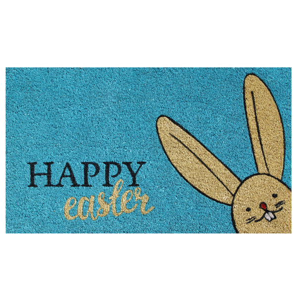 The Holiday Aisle® Florie Happy Easter 29 in. x 17 in. Non-Slip Outdoor ...