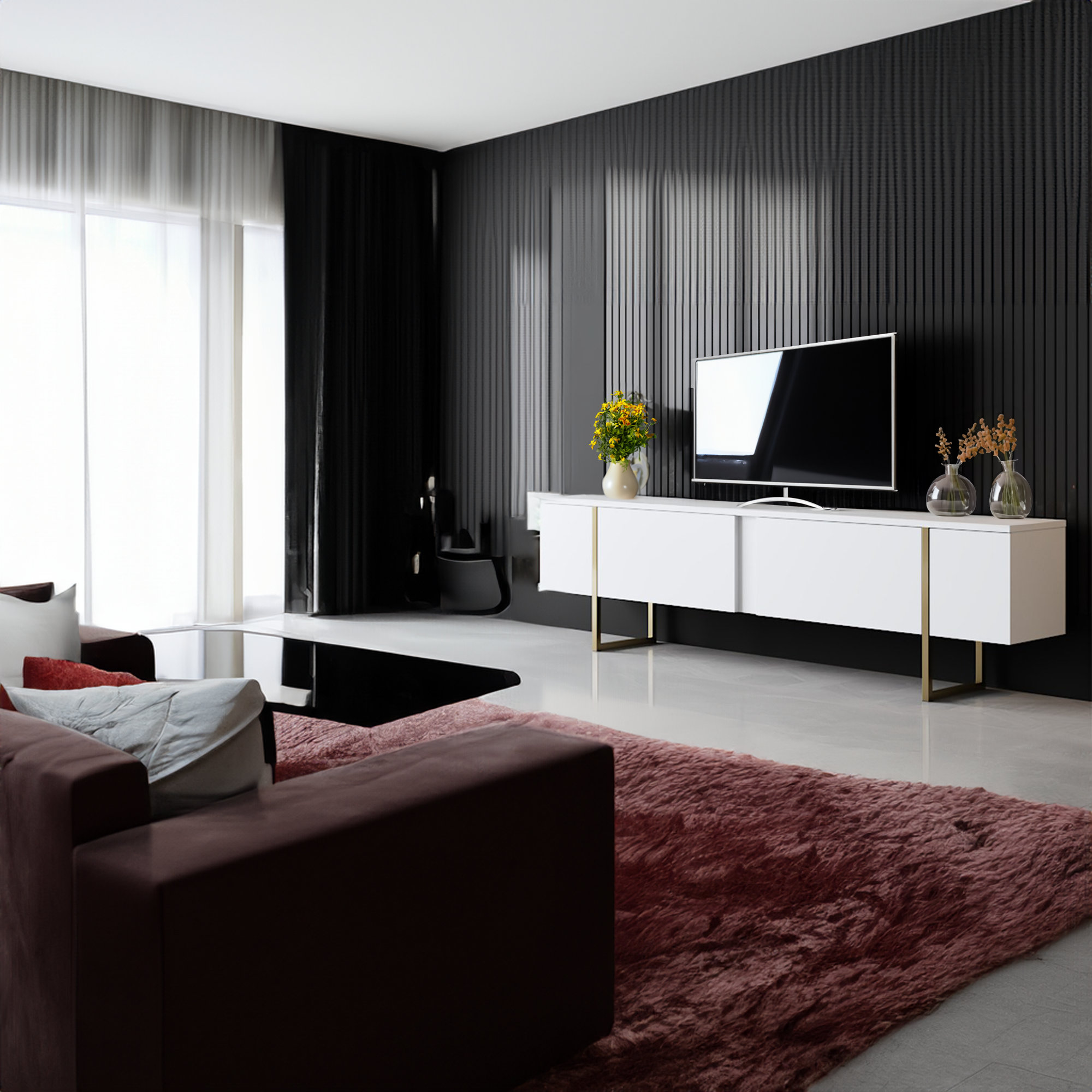 Ivy Bronx Krisann TV Stand For TVs Up To 78'' & Reviews - Wayfair Canada