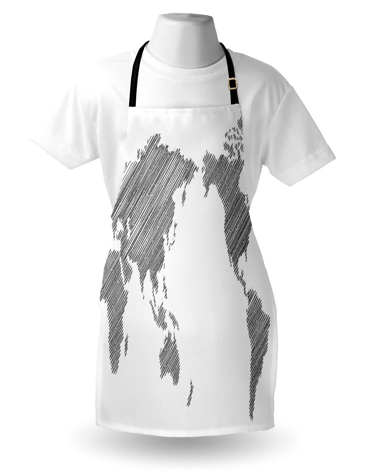 East Urban Home World Map Apron Unisex, Sketchy Continents, Adult Size ...