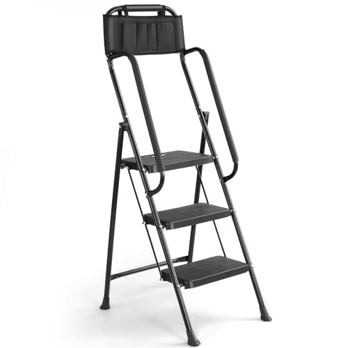 WFX Utility™ 3 - Step Steel Folding Step Ladder & Reviews | Wayfair