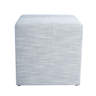 East Urban Home Soft Cube Ottoman - Blue Pinstripe Fabric & Reviews ...