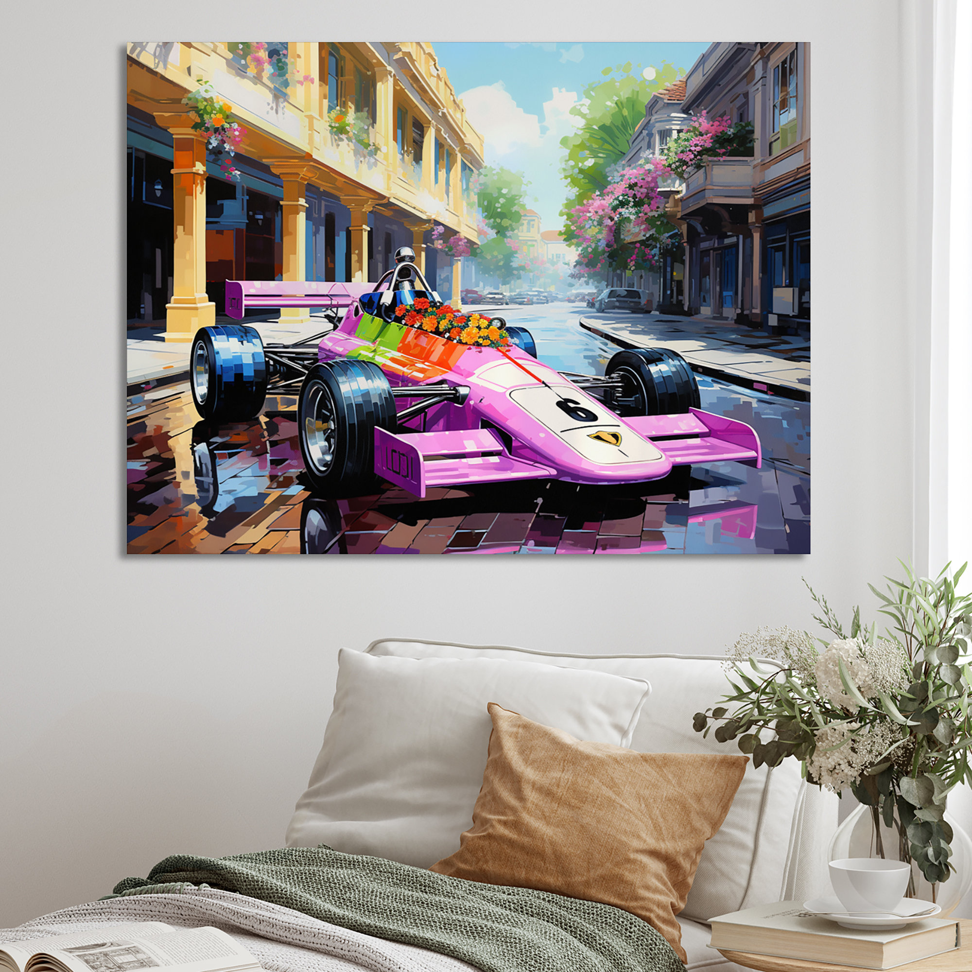 Williston Forge Retro Grand Prix Sports Car Illustration I On Canvas ...
