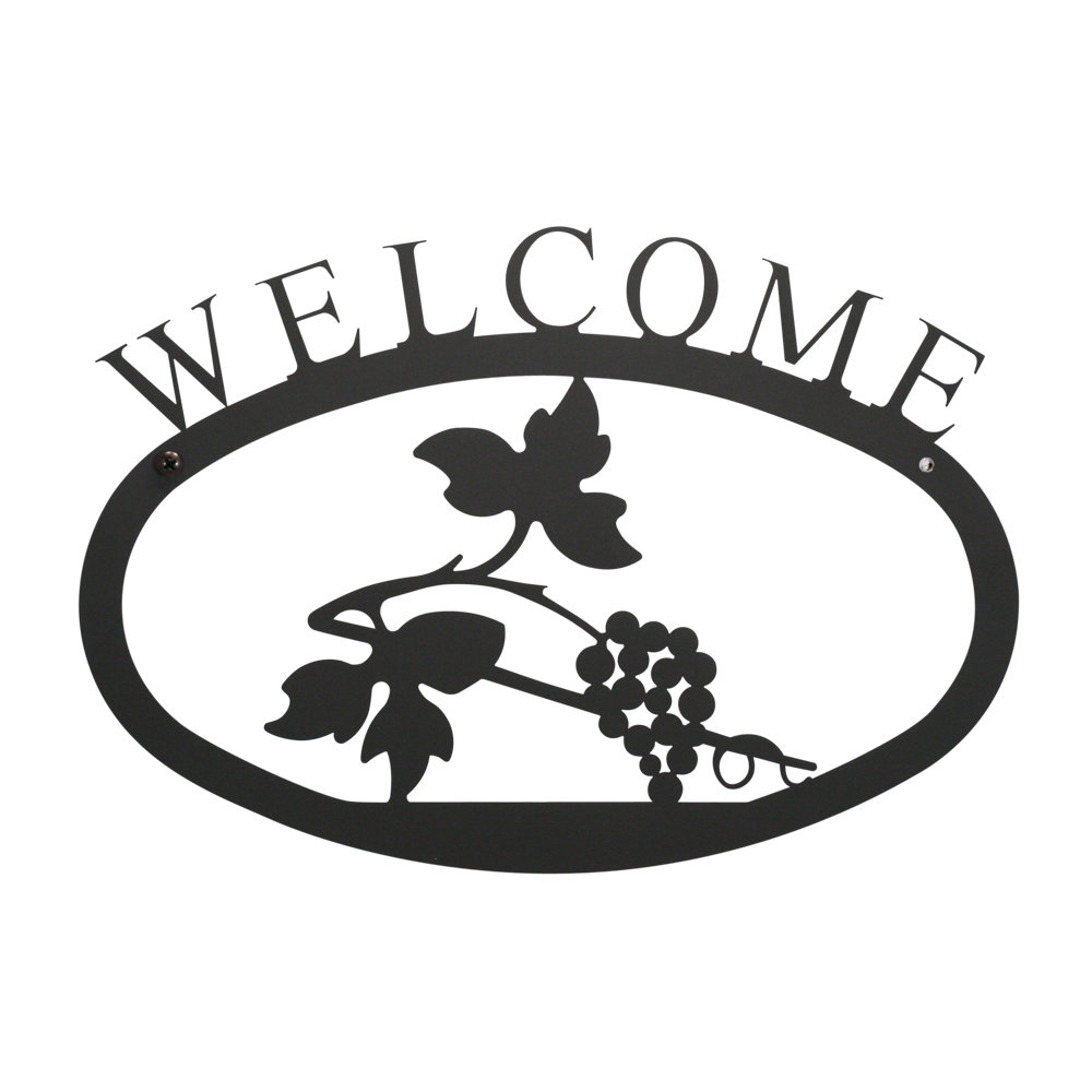 Village Wrought Iron Grapevine - Welcome Sign Large | Perigold