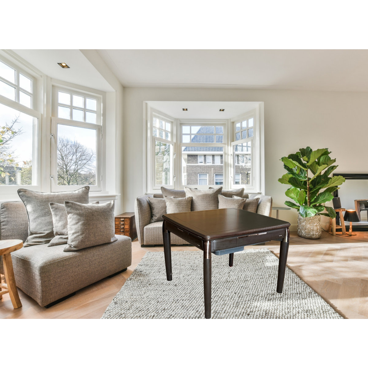 USA MJ TABLE Roller Costater Style 4-Legged Dining Table Design, Ultra ...