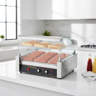 afoxsos 11 Roller Hot Dog Sausage Grill Cooker, 1650w, Dual Temperature ...