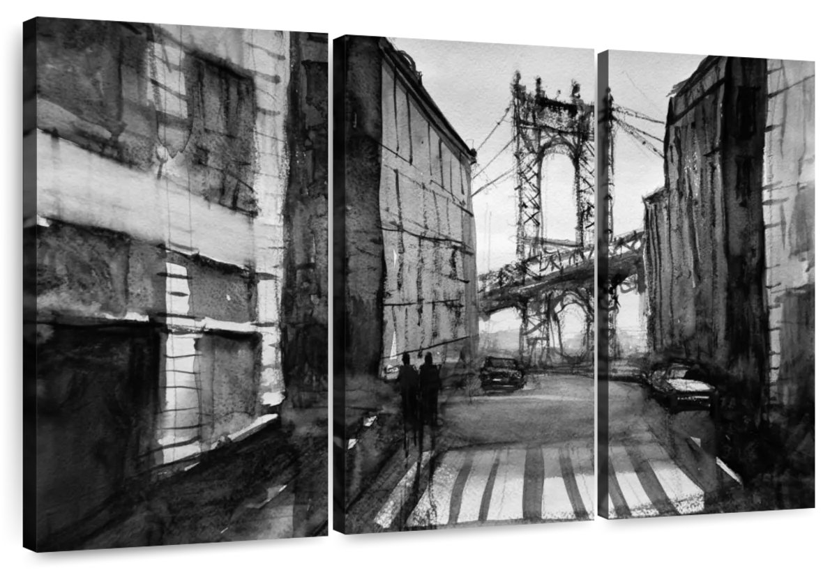 Ebern Designs Rorry Black And White NYC | Wayfair