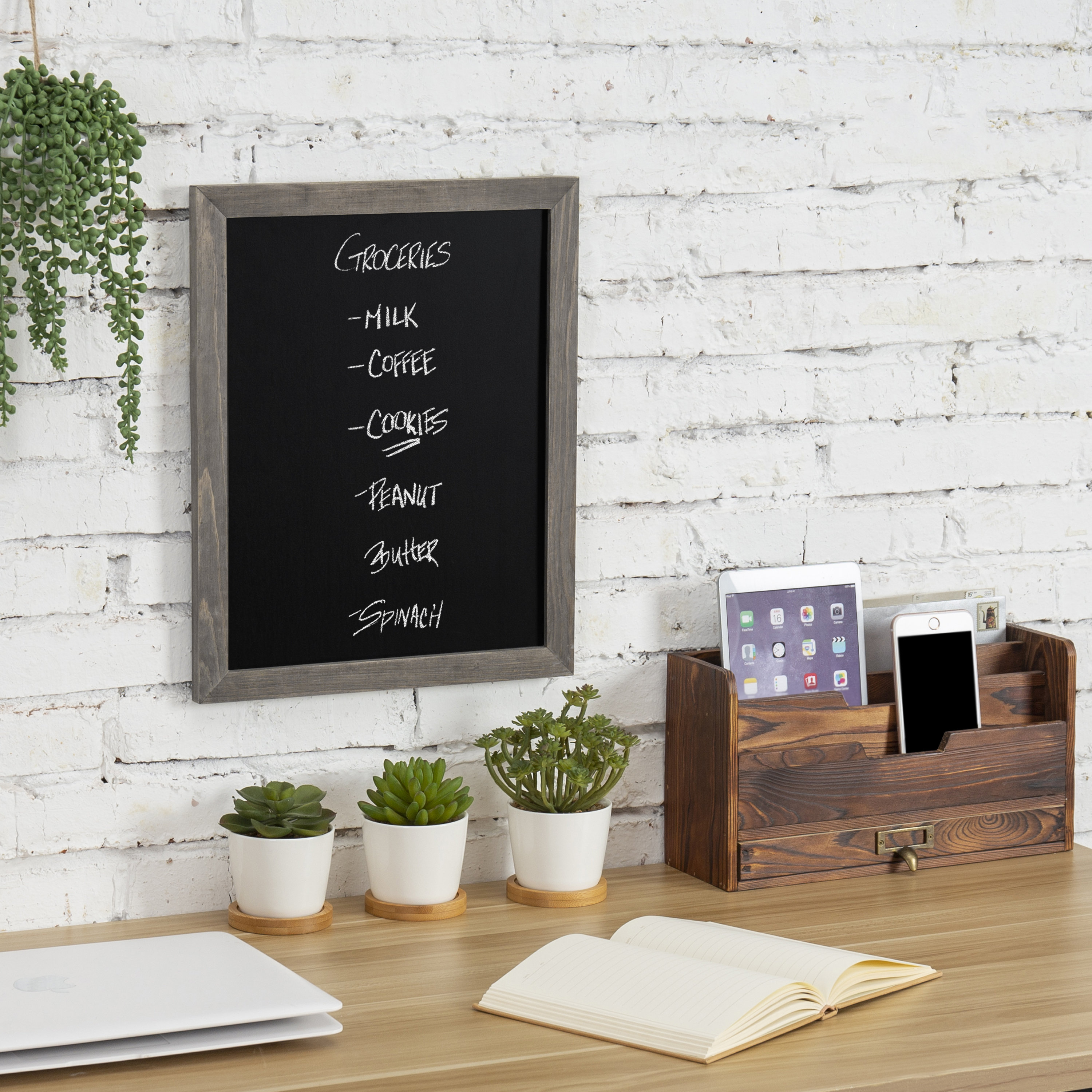 MyGift Wall Mounted Solid Wood Frame Chalkboard - Wayfair Canada