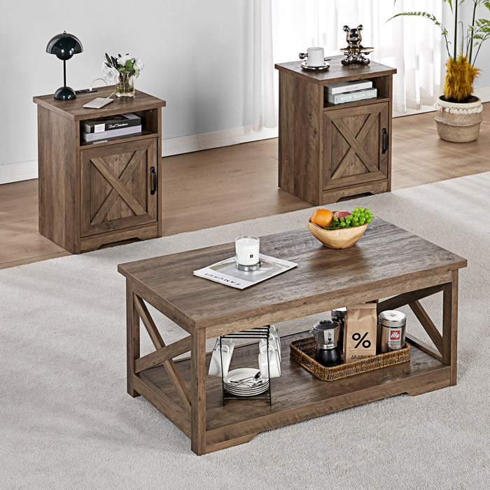 Laurel Foundry Modern Farmhouse Chiara 2 Piece Coffee Table Set ...