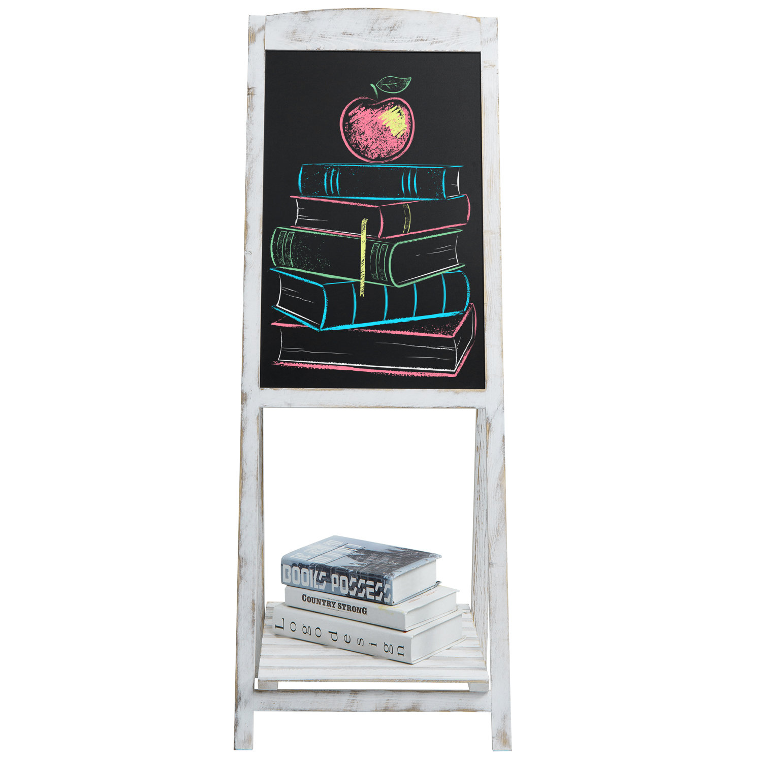 Ebern Designs Solid Wood Free Standing Chalkboard | Wayfair