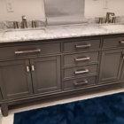 Lark Manor Herrell 72'' Double Bathroom Vanity with Carrara Marble Top ...