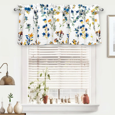 Red Barrel Studio® Jaeven Floral Tailored 52'' W Window Valance ...