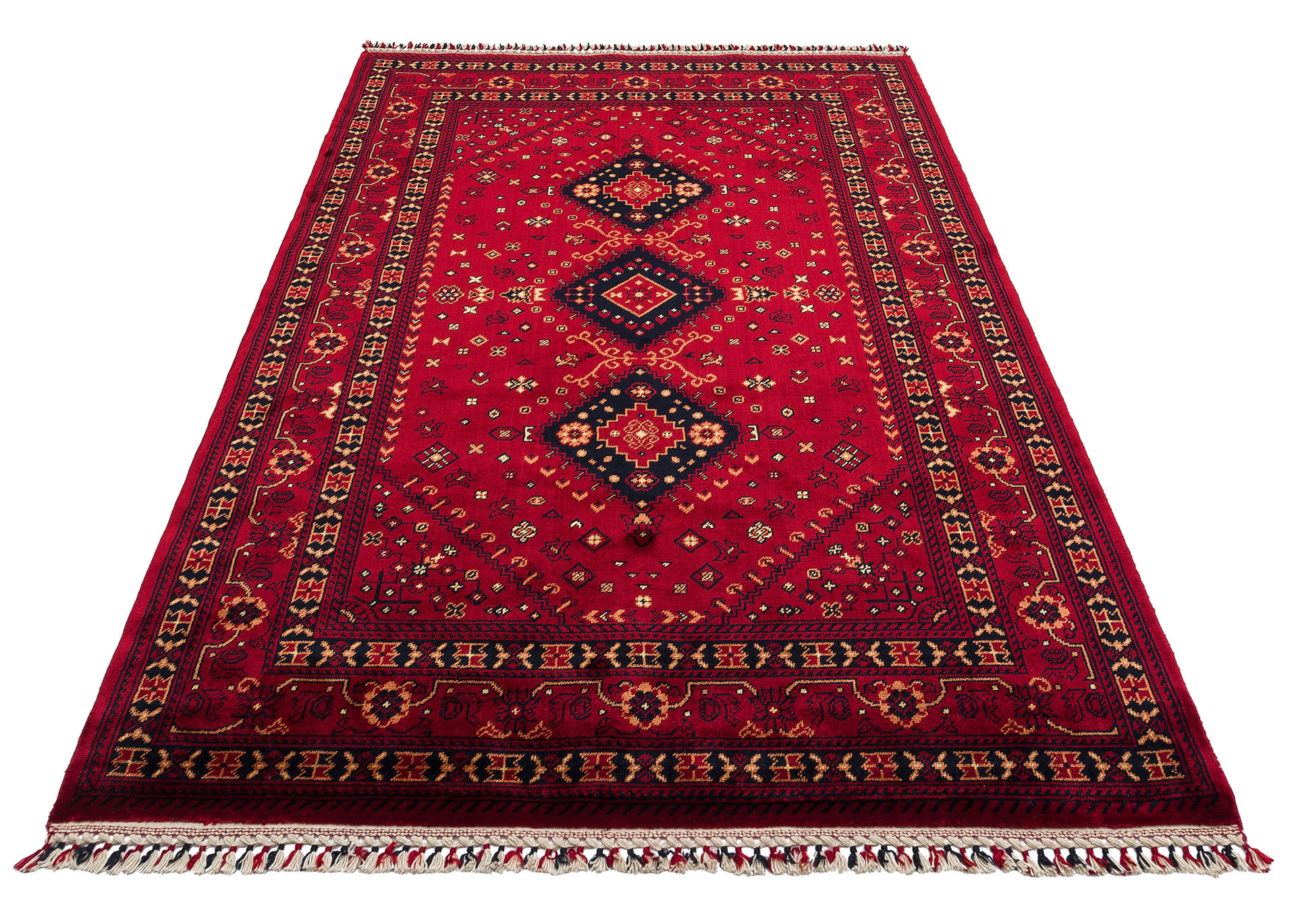 Lofy Ebreichsdorf Red Oriental Tencel Handmade Area Rug__Rectangle ...
