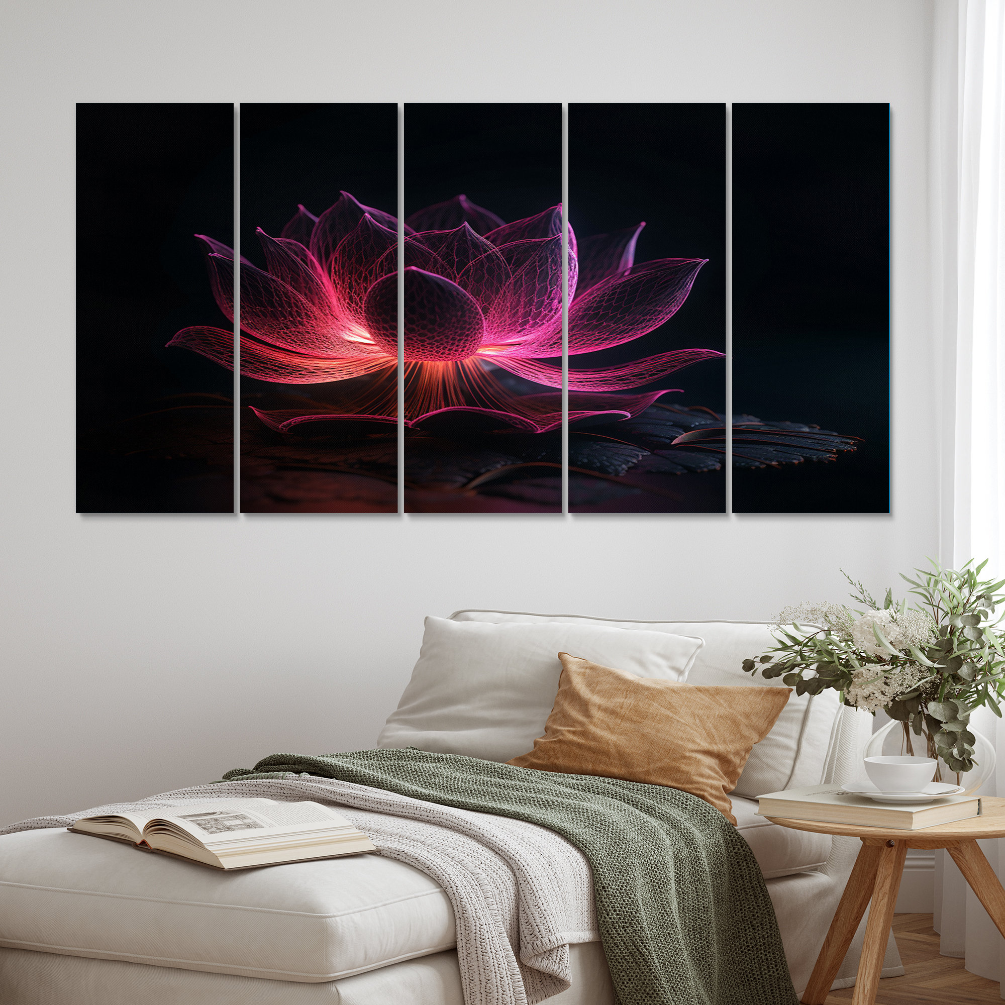 Dakota Fields Lotus Magical Luminiscent Blossoming VIII - Lotus Wall ...