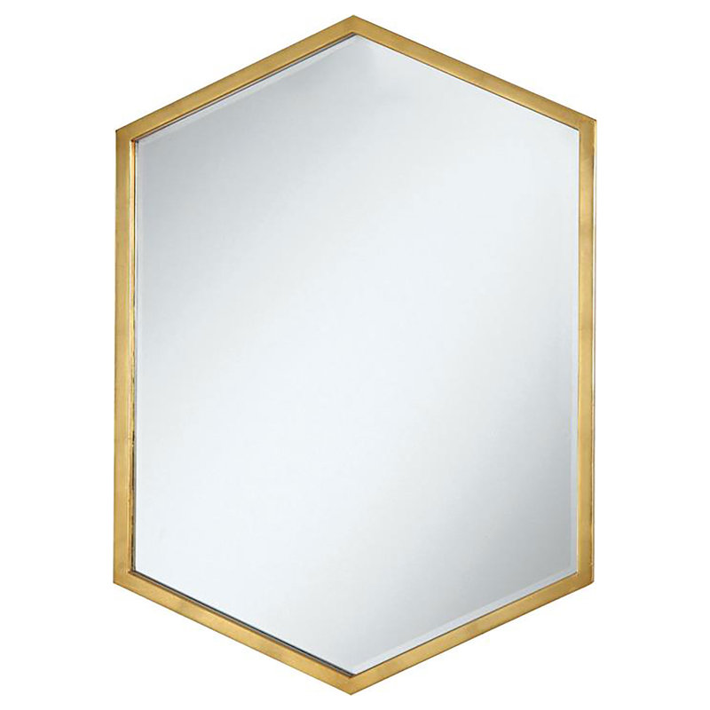 Everly Quinn Nanice Metal Hexagon Mirror | Wayfair