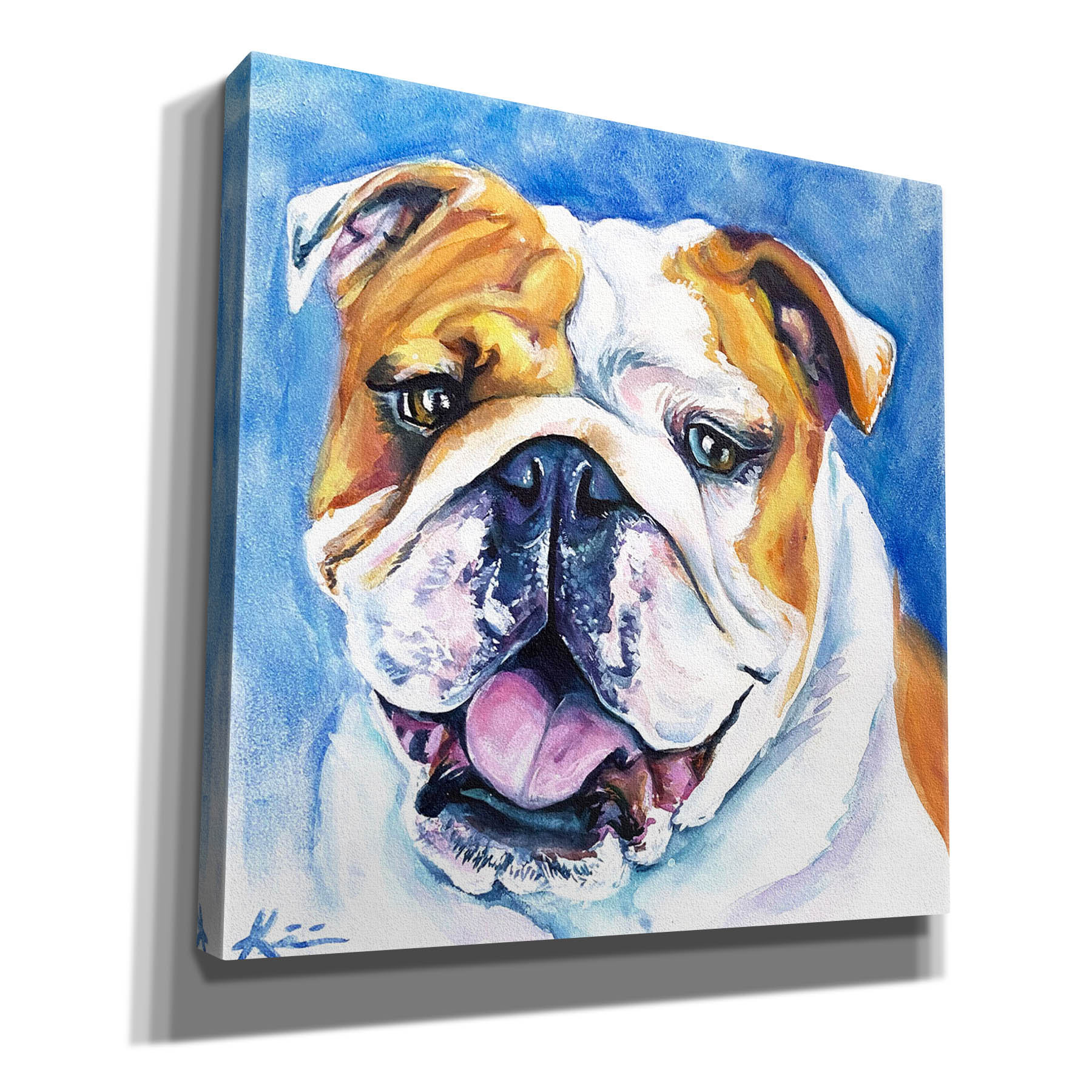 Winston Porter 'Live Color Fully English Bulldog' by Lindsay Kivi Canvas Wall Art | Wayfair