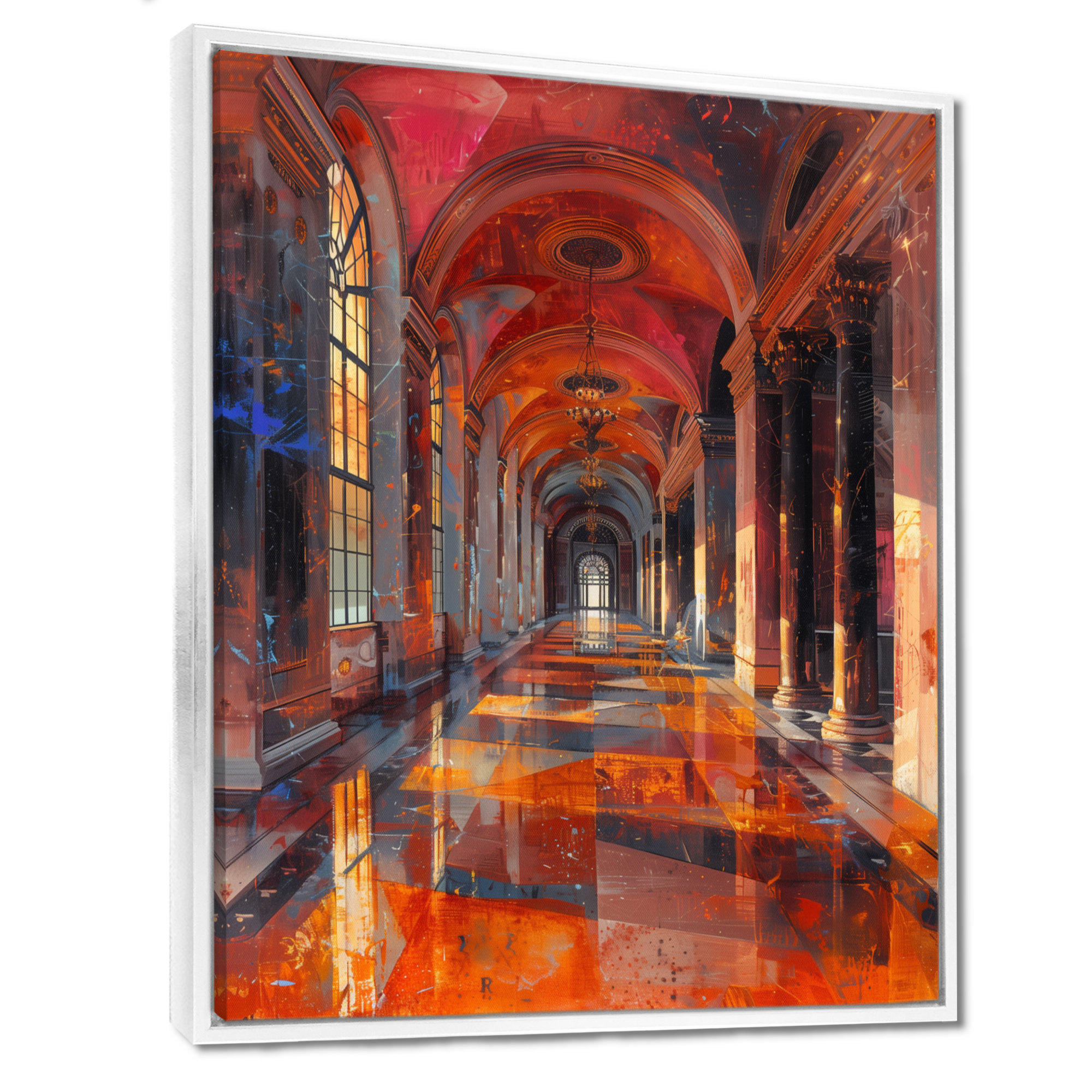 Winston Porter Red Gold Gilded Glamour Hallway Opera House - Opera ...