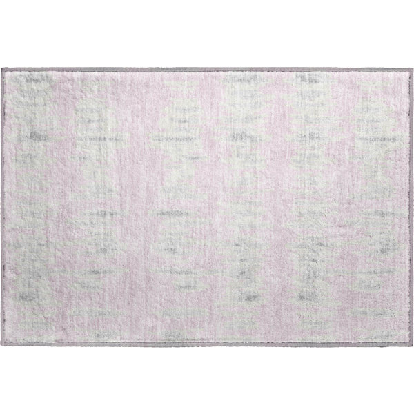 Bungalow Rose Premium Machine Washable Prisco Pink Rug | Wayfair