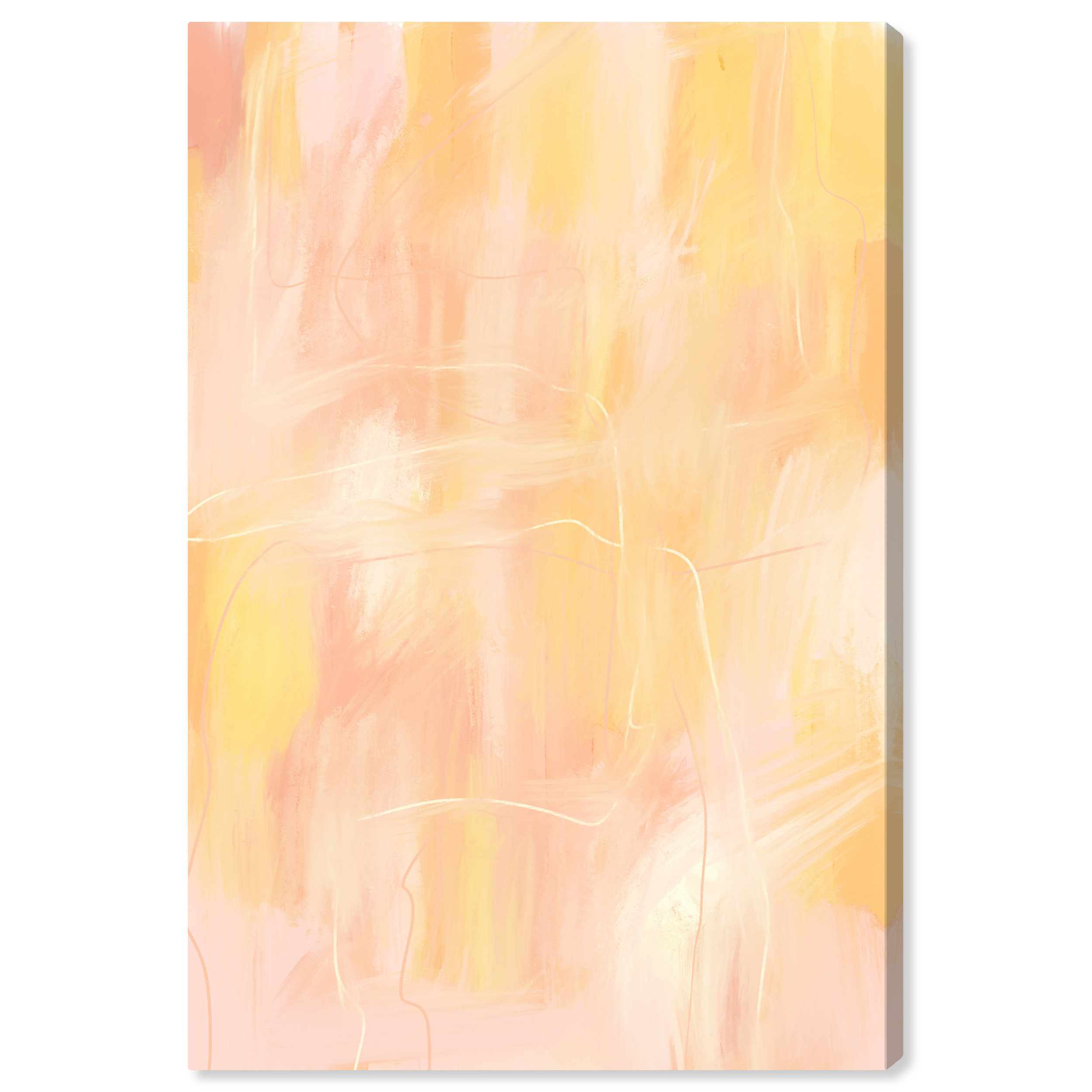 Wrought Studio™ Elleisha Peach Vanilla Cream On Canvas Print | Wayfair