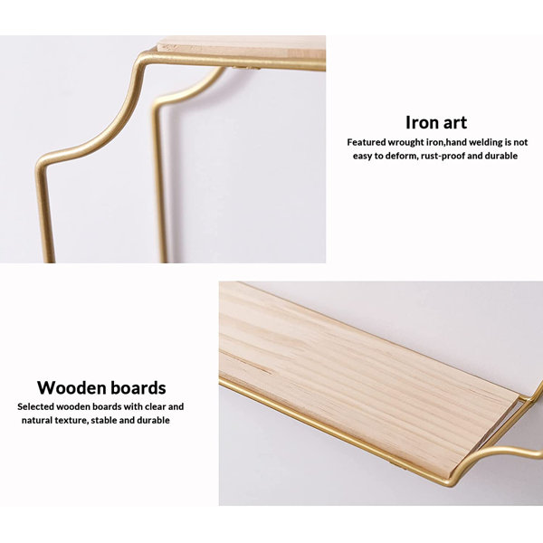 Mercer41 Makyiah 3 Piece Floating Shelf | Wayfair