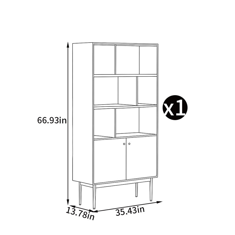 Kaoloupin Modern and simple style solid wood bookcase | Wayfair