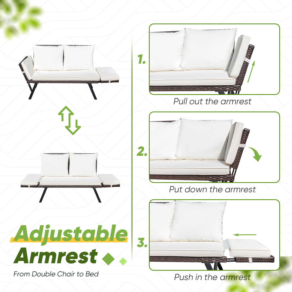 George Oliver Hoag 70'' Wide Outdoor Patio Daybed with Cushions ...