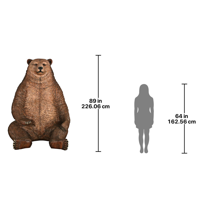 Design Toscano Sitting Pretty Oversized Bear Statue | Wayfair