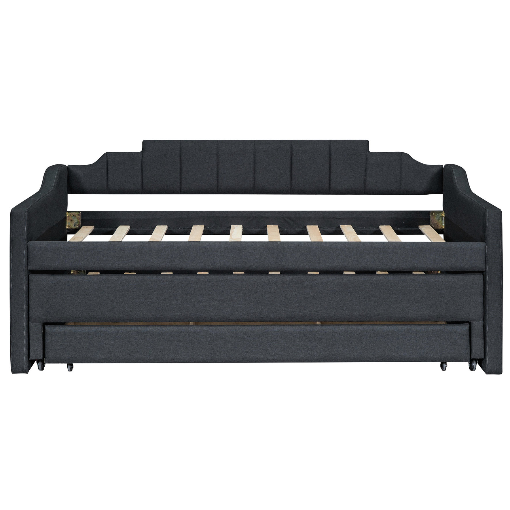 Lark Manor™ Twin Upholstered Daybed With Trundle And 3 Container Pair ...