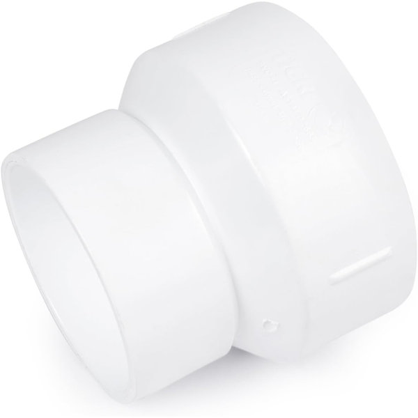 Supply Giant 3 in. x 1-1/2 in. White PVC DWV Increaser-Reducer Coupling ...