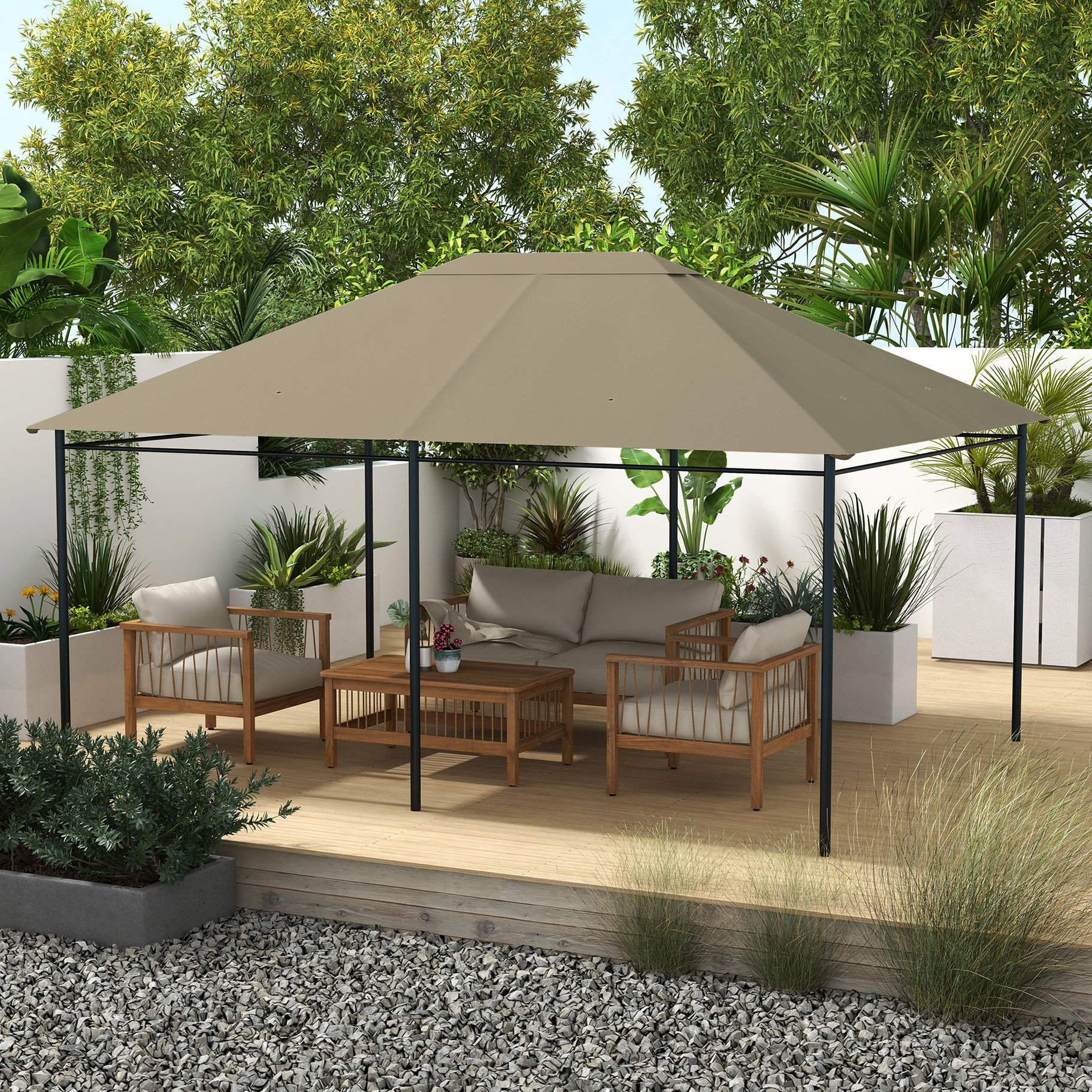 Latitude Run® - Outdoor Gazebo Top 10' X 13' Replacement, With ...