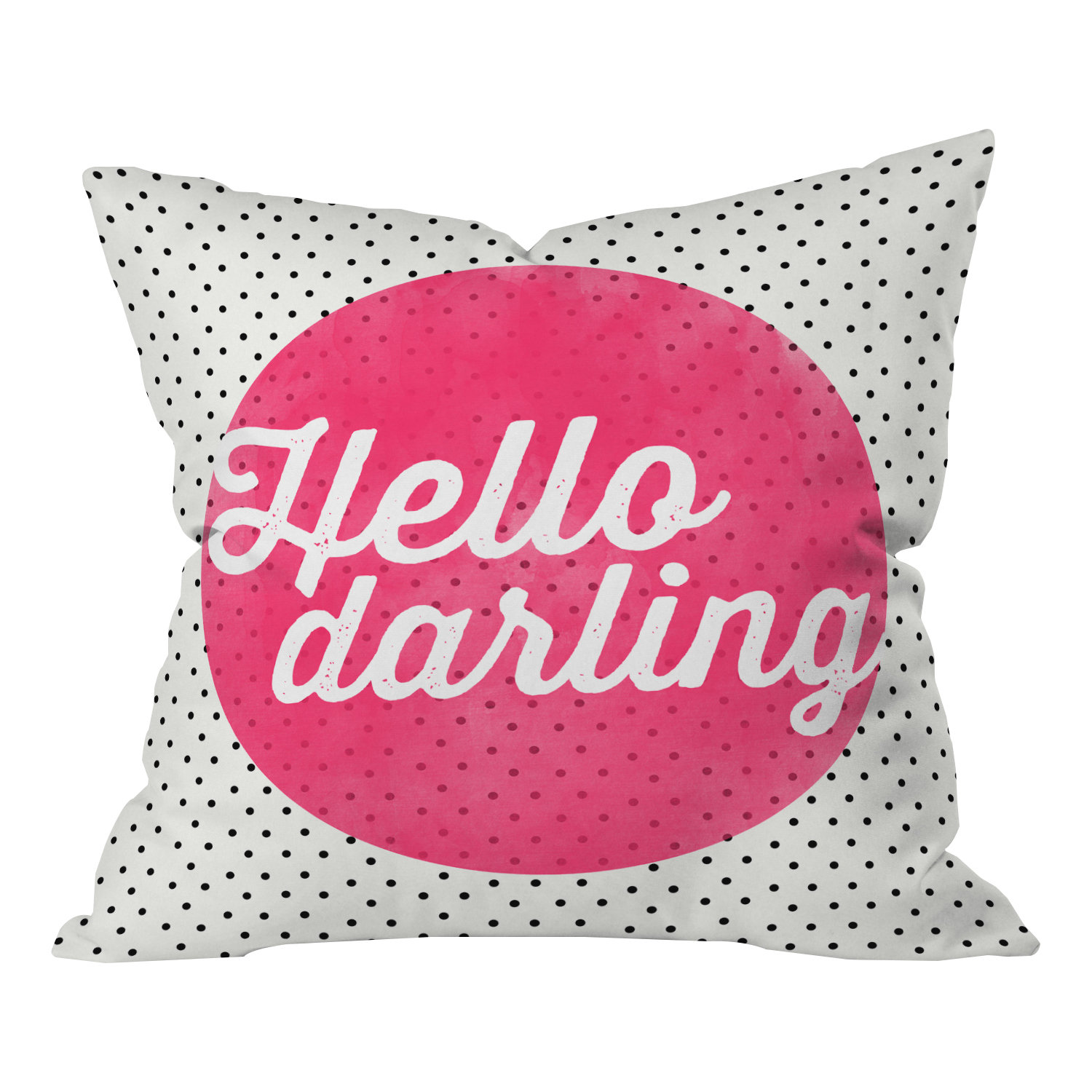 Deny Designs Allyson Johnson Hello Darling Dots Throw Pillow | Wayfair