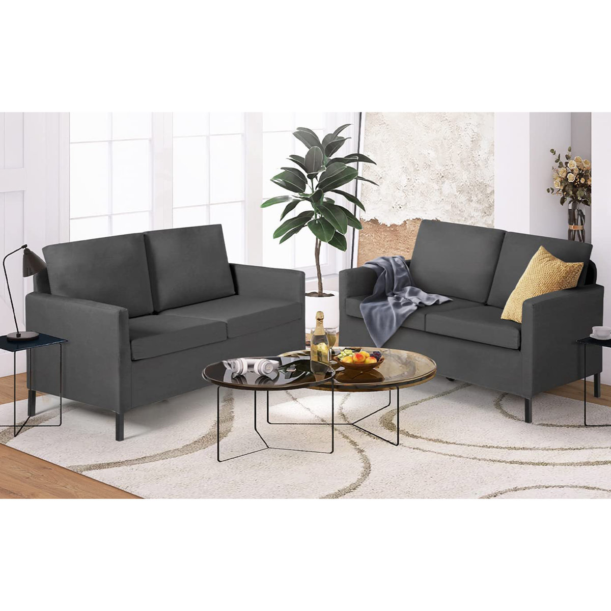 Hokku Designs Jimeny 50.78" Square Arm Loveseat & Reviews | Wayfair