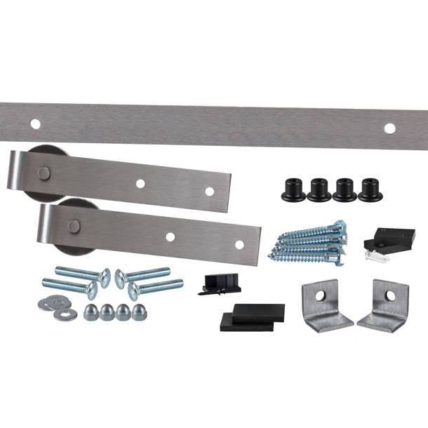 Leatherneck Hardware Steel Single Door Barn Door Hardware Kit Standard ...