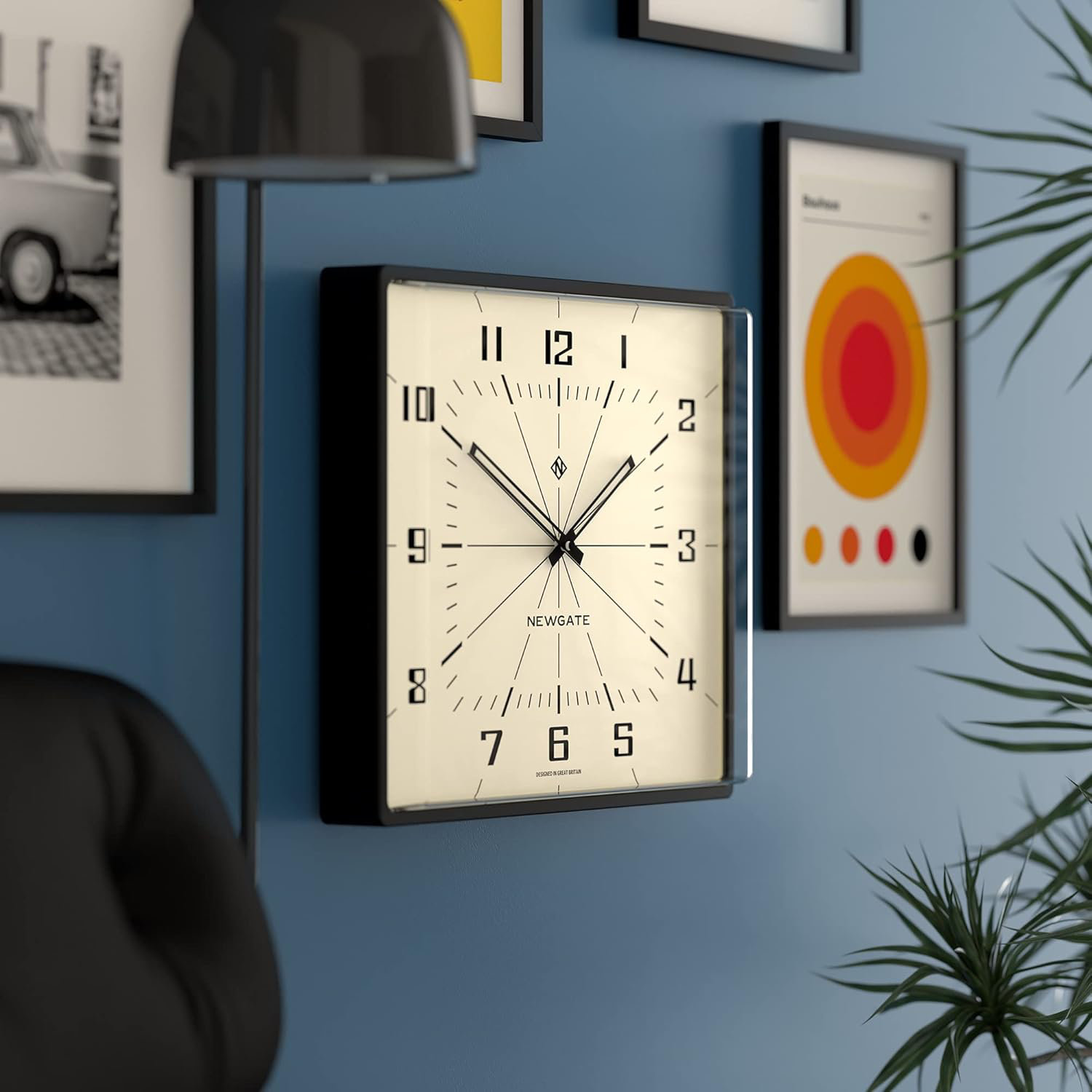 Co-t Box Office Silent Sweep Wall Clock - No Tick Noise - Mid-Century ...